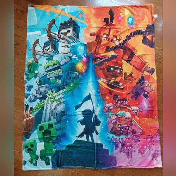 Bedding | Minecraft Legends Blanket Throw Flannel Soft 4 X 50 New ...
